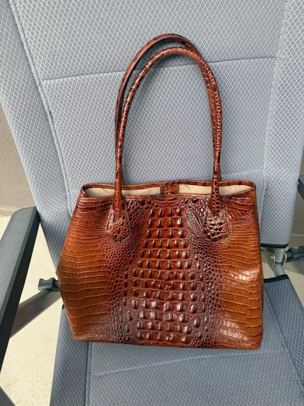 Brahmin | Bags | Brahmin Melbourne Tote In Pecan Crocembossed Leather ...